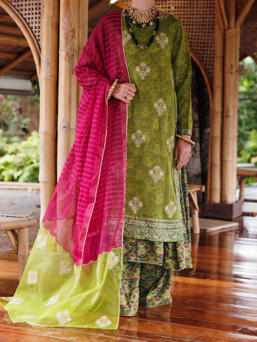 GREEN MAPLE SILK 3PC STITCHED | ALP-3PS-2026/S FB-2026A – J. Junaid ...